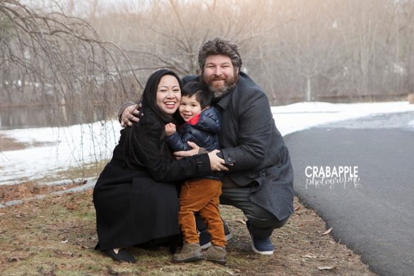 Boston Family Portraits Outside In Winter · Crabapple Photography
