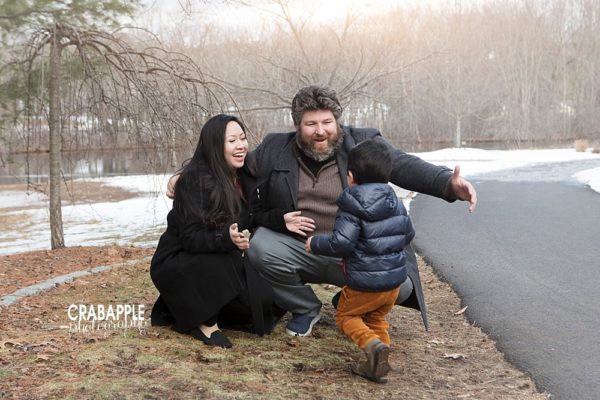 Boston Family Portraits Outside In Winter · Crabapple Photography
