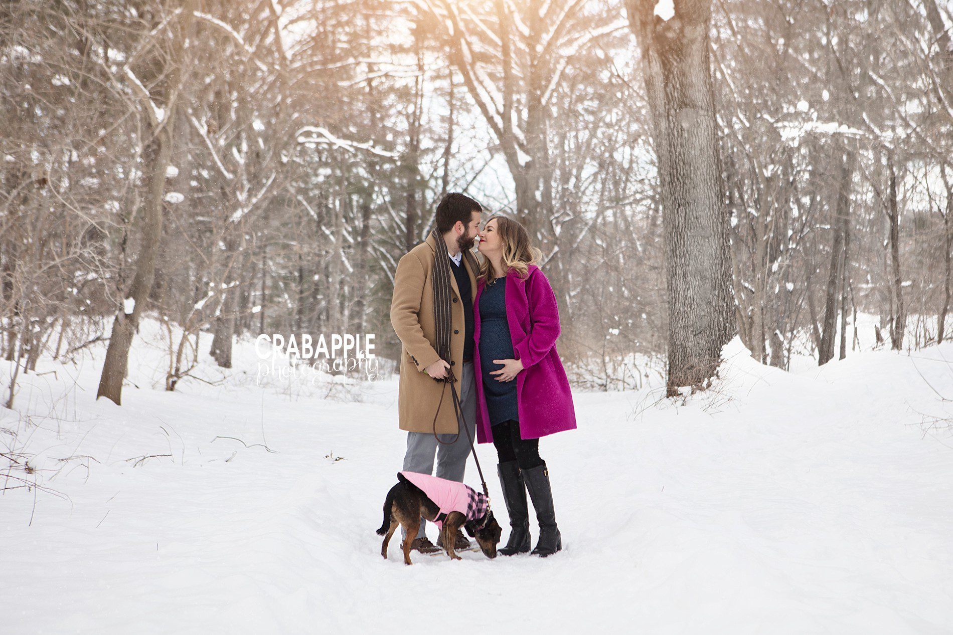 Outdoor Winter Maternity Photos :: South Boston · Crabapple Photography