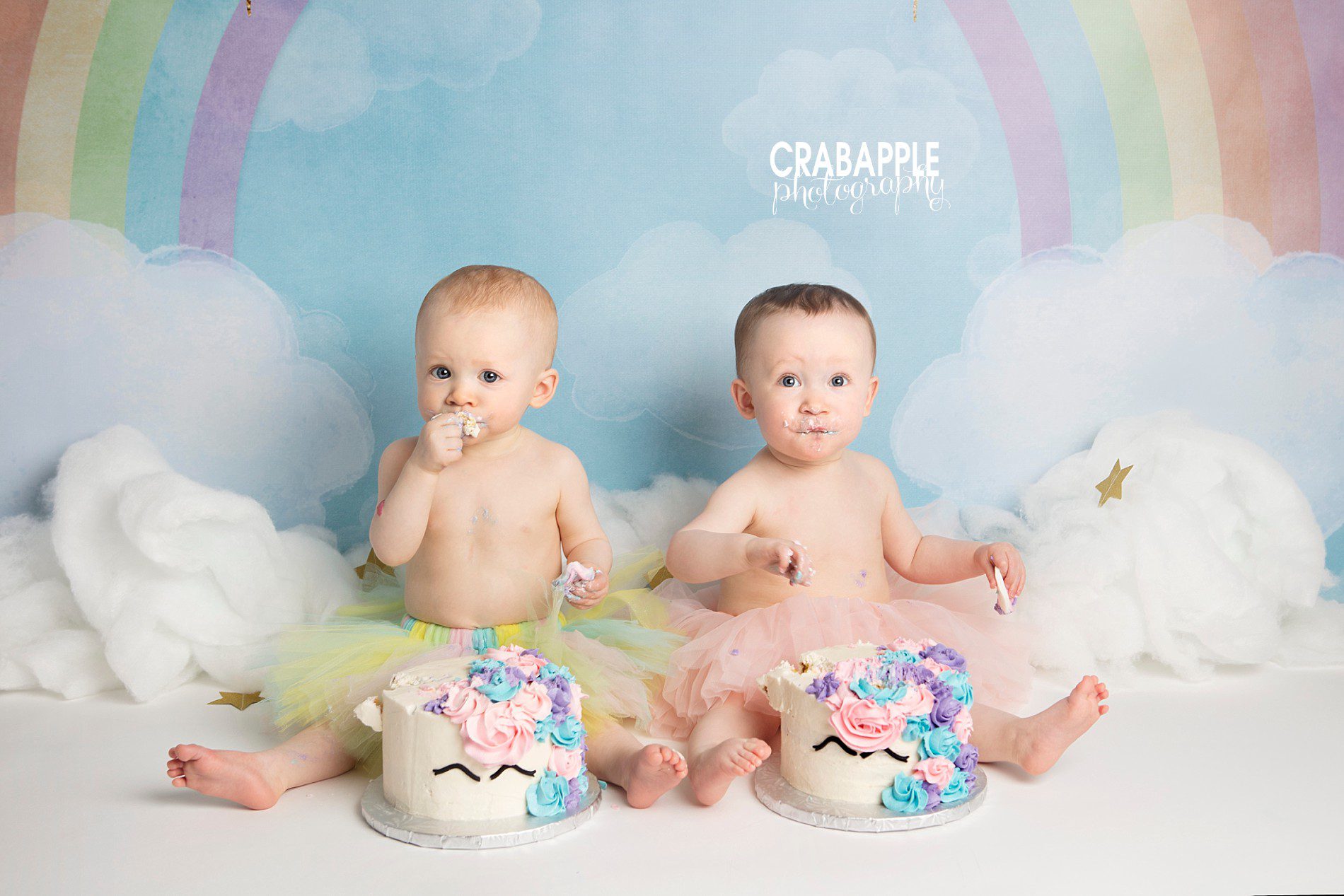 Reading MA Twin Cake Smash Photography · Crabapple Photography