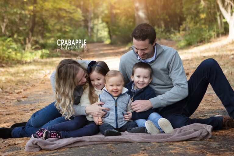 Outdoor Boston Fall Family Photos · Crabapple Photography