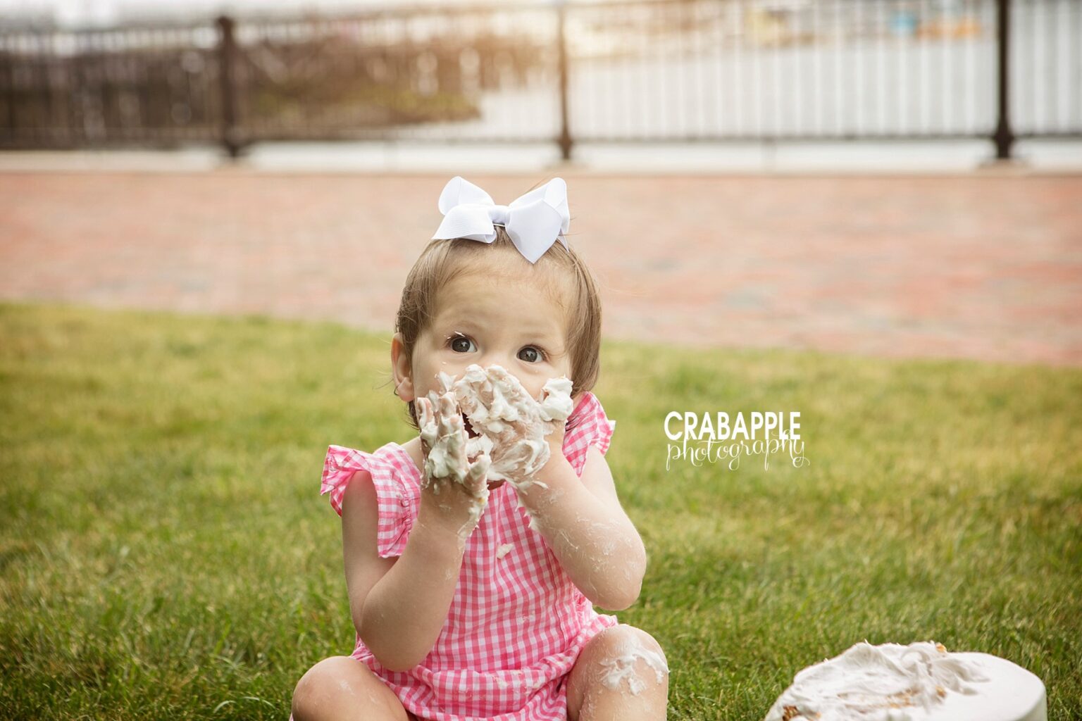 Outdoor Cake Smash Near Boston MA · Crabapple Photography