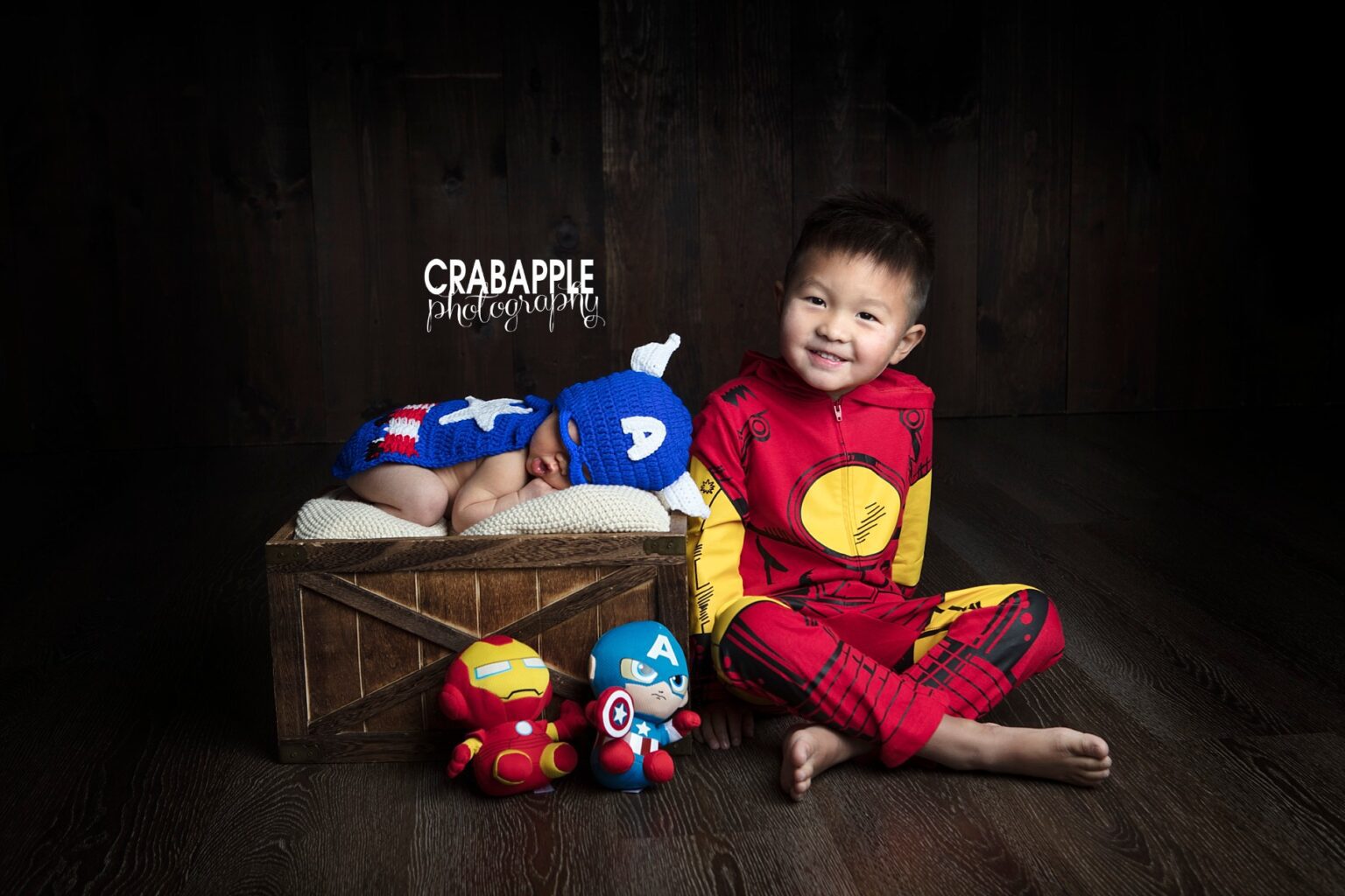 Avengers Themed Newborn Photos · Crabapple Photography