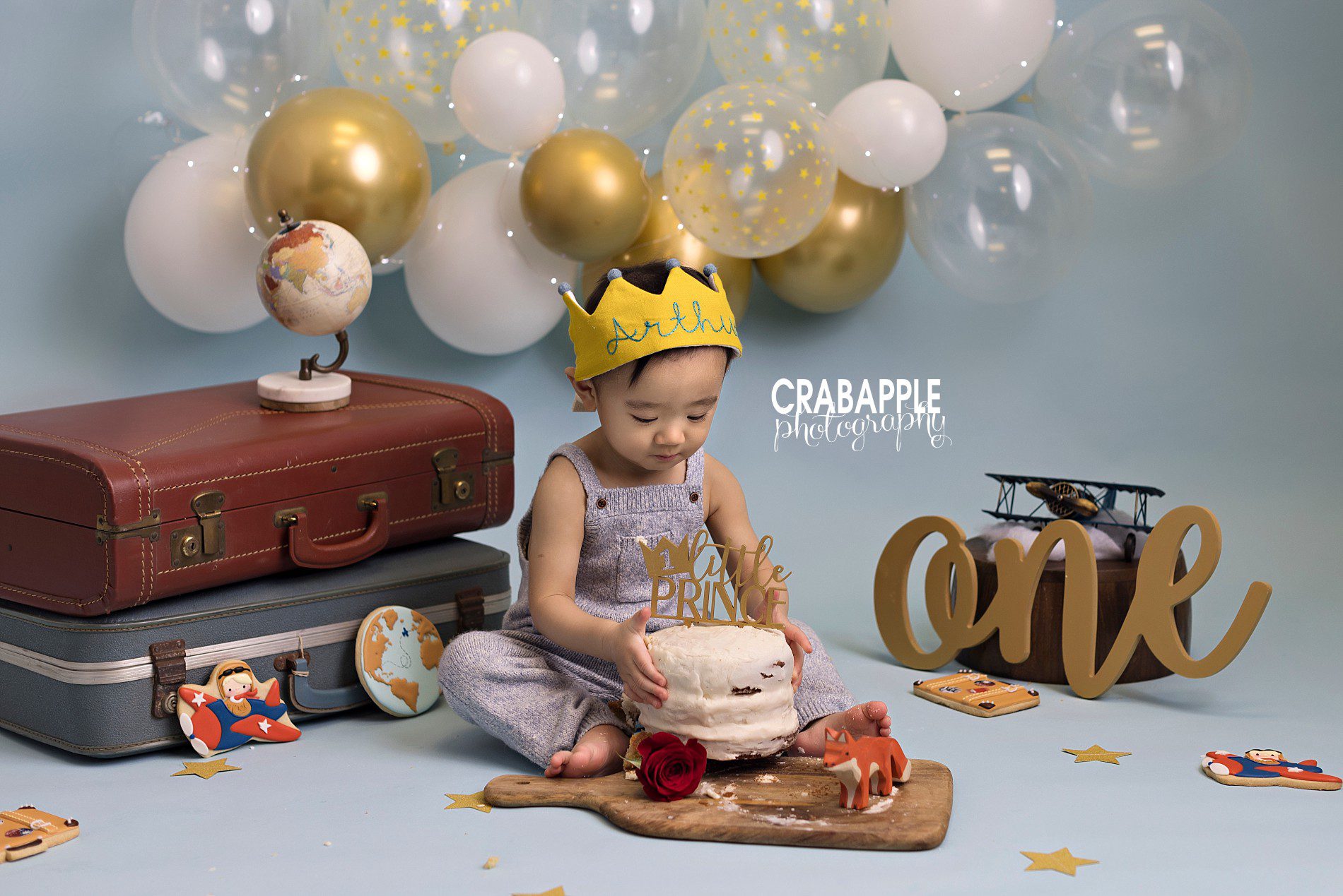 The Little Prince Cake Smash · Crabapple Photography