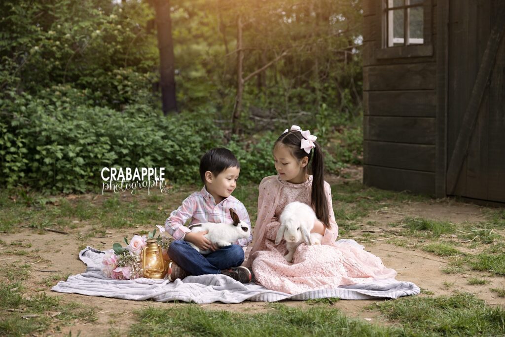 Child Portraits At a Farm for Spring · Crabapple Photography